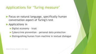 Turing Test: Why it is relevant today | PDF