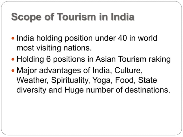 Tourism scope in India | PPTX