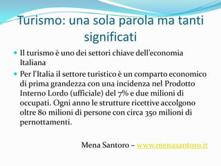 Le varie forme del turismo | PPSX