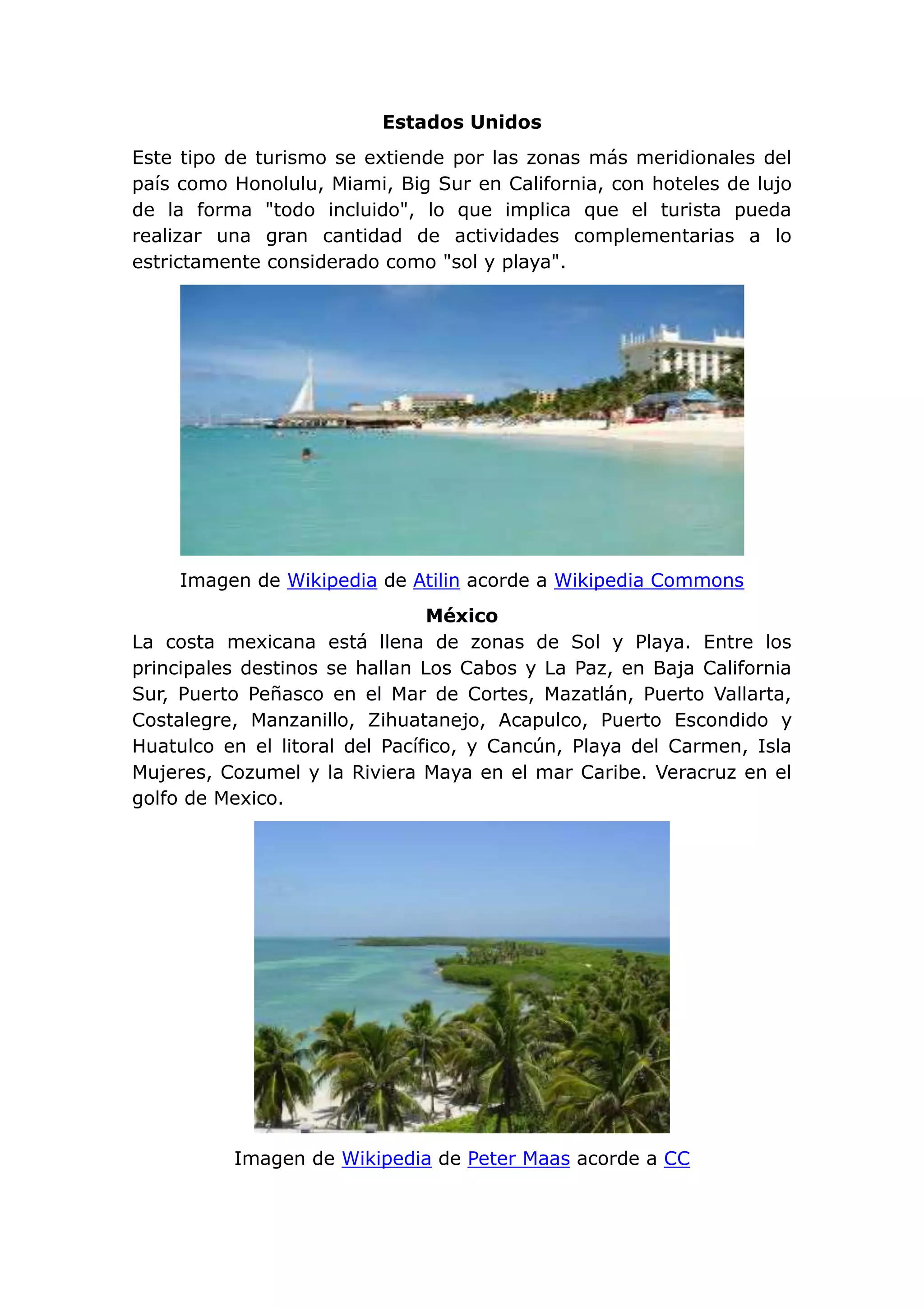 Turismo de sol y playa | PDF