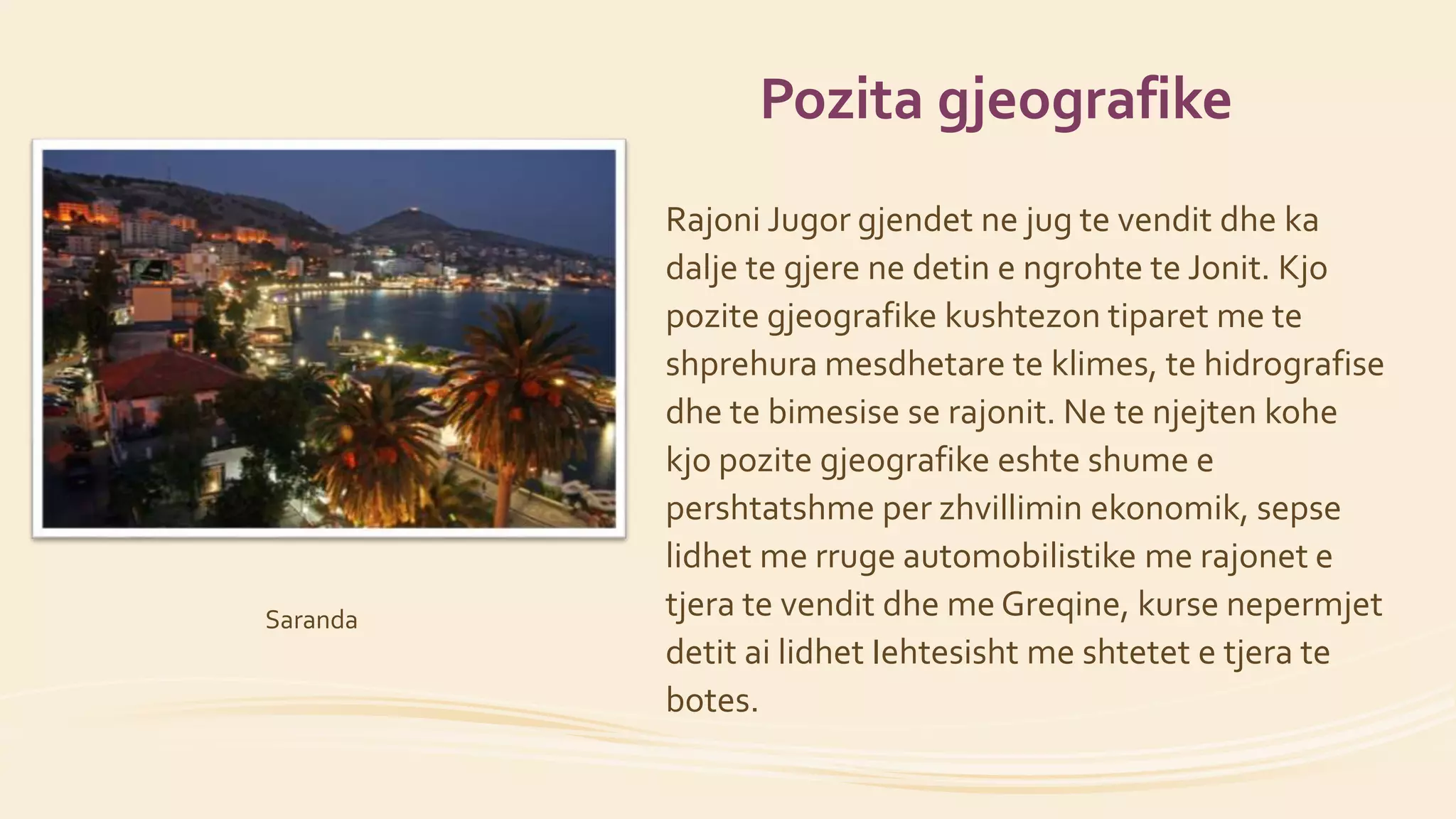 Projekt Gjeografi - Turizmi ne Jug te Shqiperis | PPTX