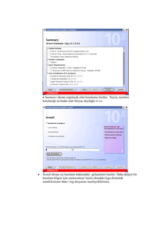 Oracle 10g Database Server Kurulum | PDF