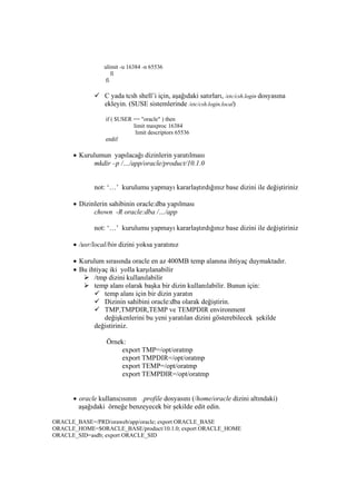 Oracle 10g Database Server Kurulum | PDF