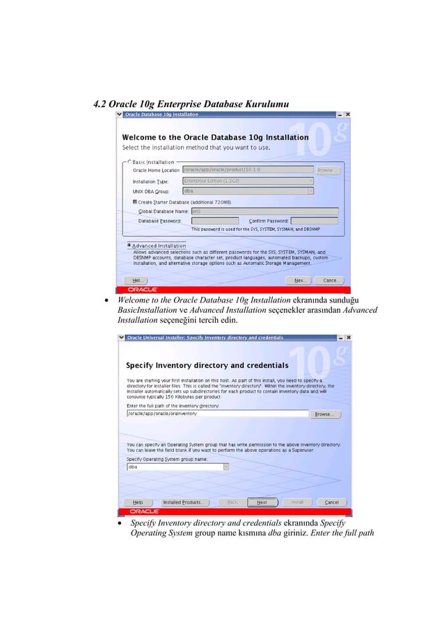 Oracle 10g Database Server Kurulum Pdf