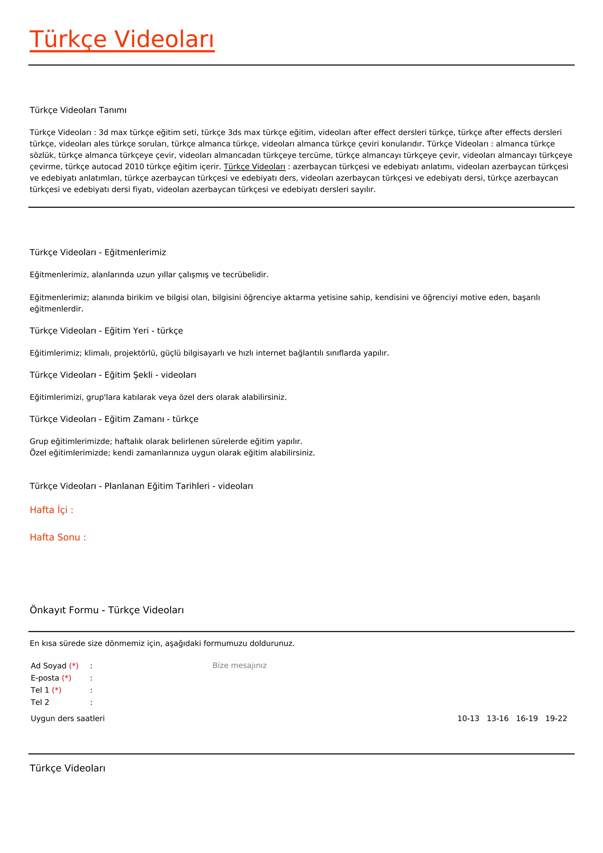 Turkce videolari | PDF