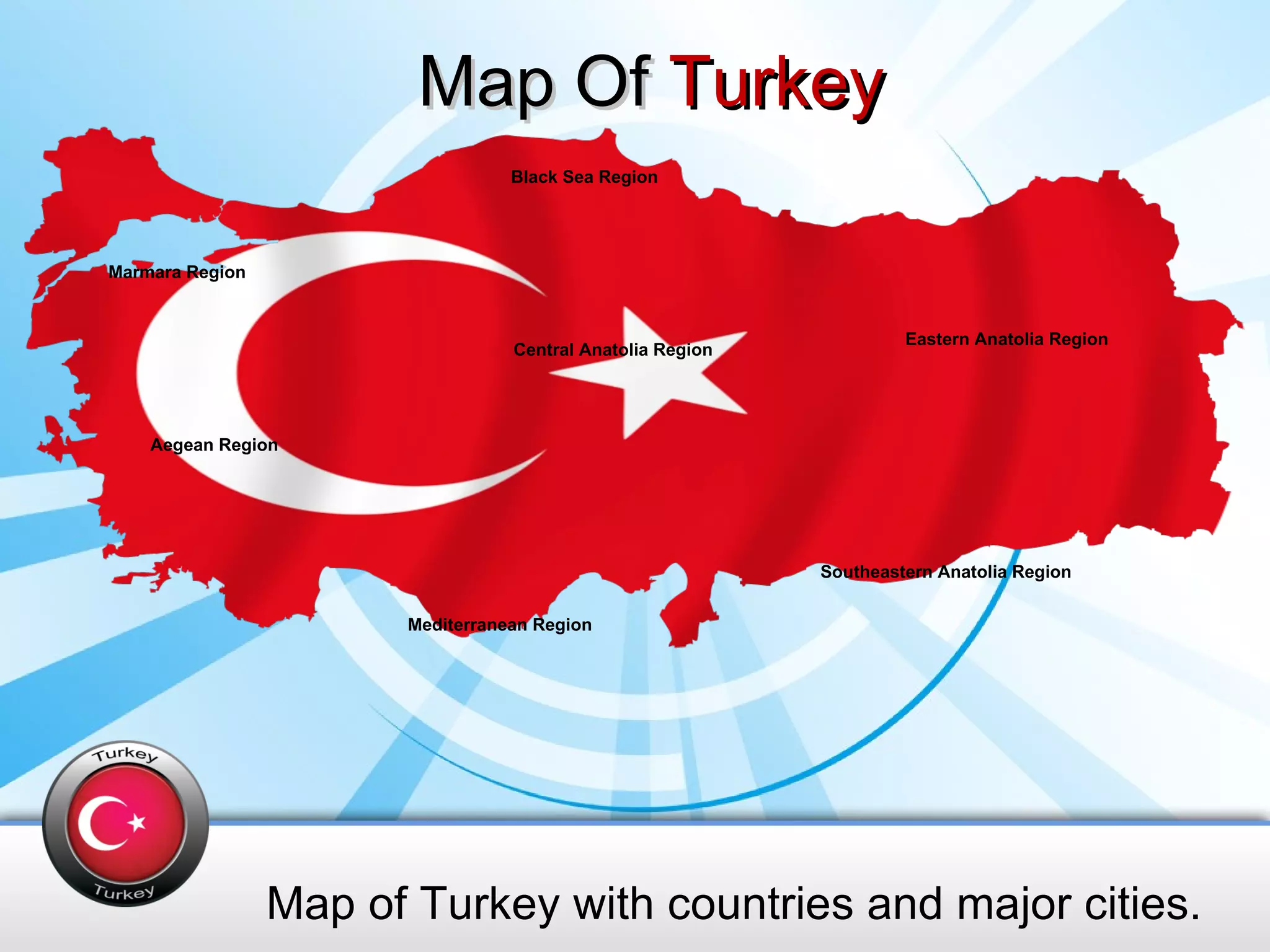 Turkey States Powerpoint Map (PPT) Templates | PPT