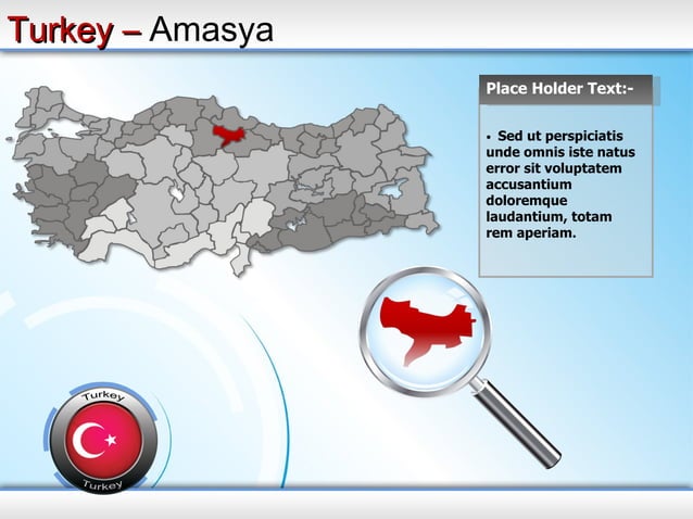 Turkey States Powerpoint Map (PPT) Templates | PPT