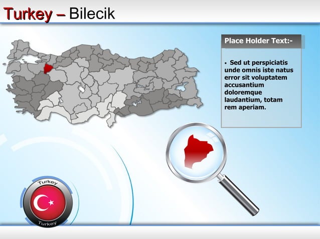 Turkey States Powerpoint Map (PPT) Templates | PPT