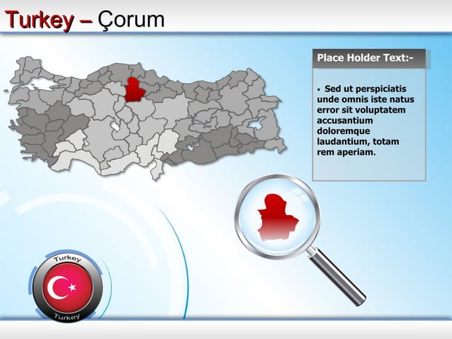 Turkey States Powerpoint Map (PPT) Templates | PPT