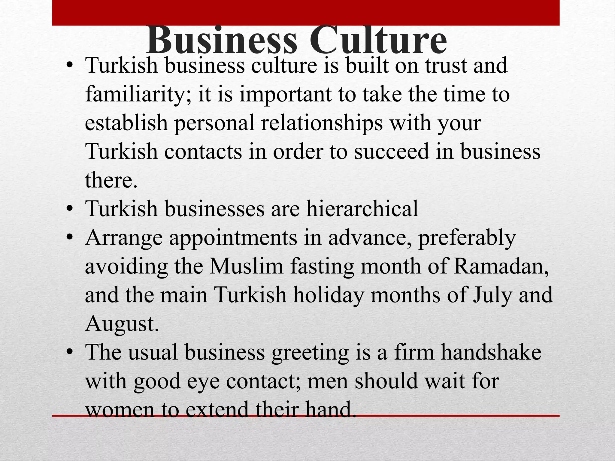 Turkey business culture | PPTX