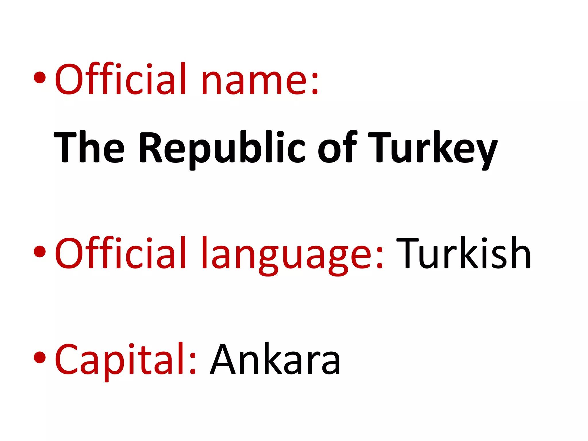 Turkey country presentation | PPTX