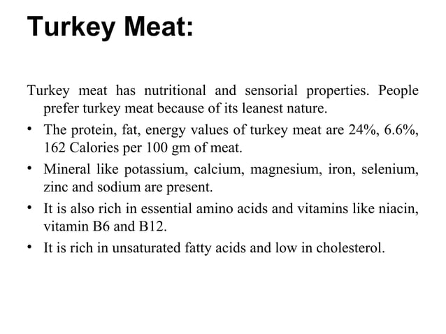 Turkey and poultry meat production | PPT