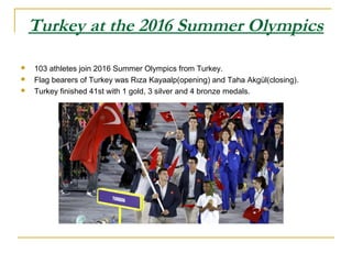 Turkey at the 2016 summer olympics | PPT