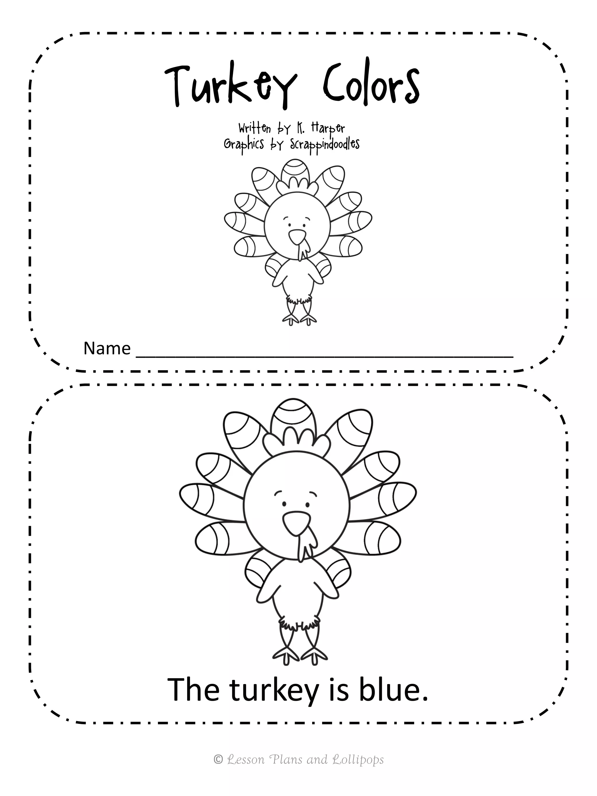 Turkey colorsemergentreaderbook | PDF