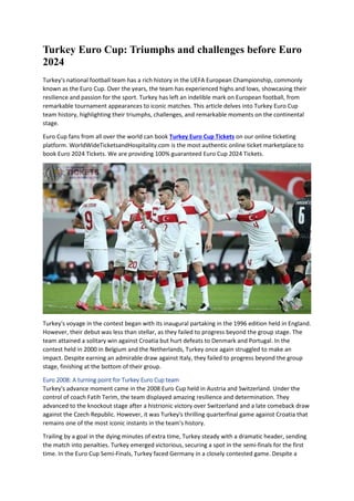 Turkey Euro Cup Triumphs and challenges before Euro 2024.docx