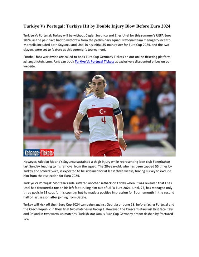 Turkey Hit by Double Injury Blow before of Euro 2024.docx
