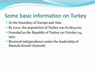 Turkey, innovation and tradition | PPTX