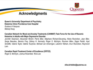 Ketamine in Treatment Resistant Depression | PPTX