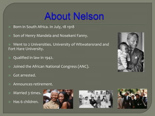 Turkey nelson mandela prepared by bengisu özdemir | PPTX | Birthday ...