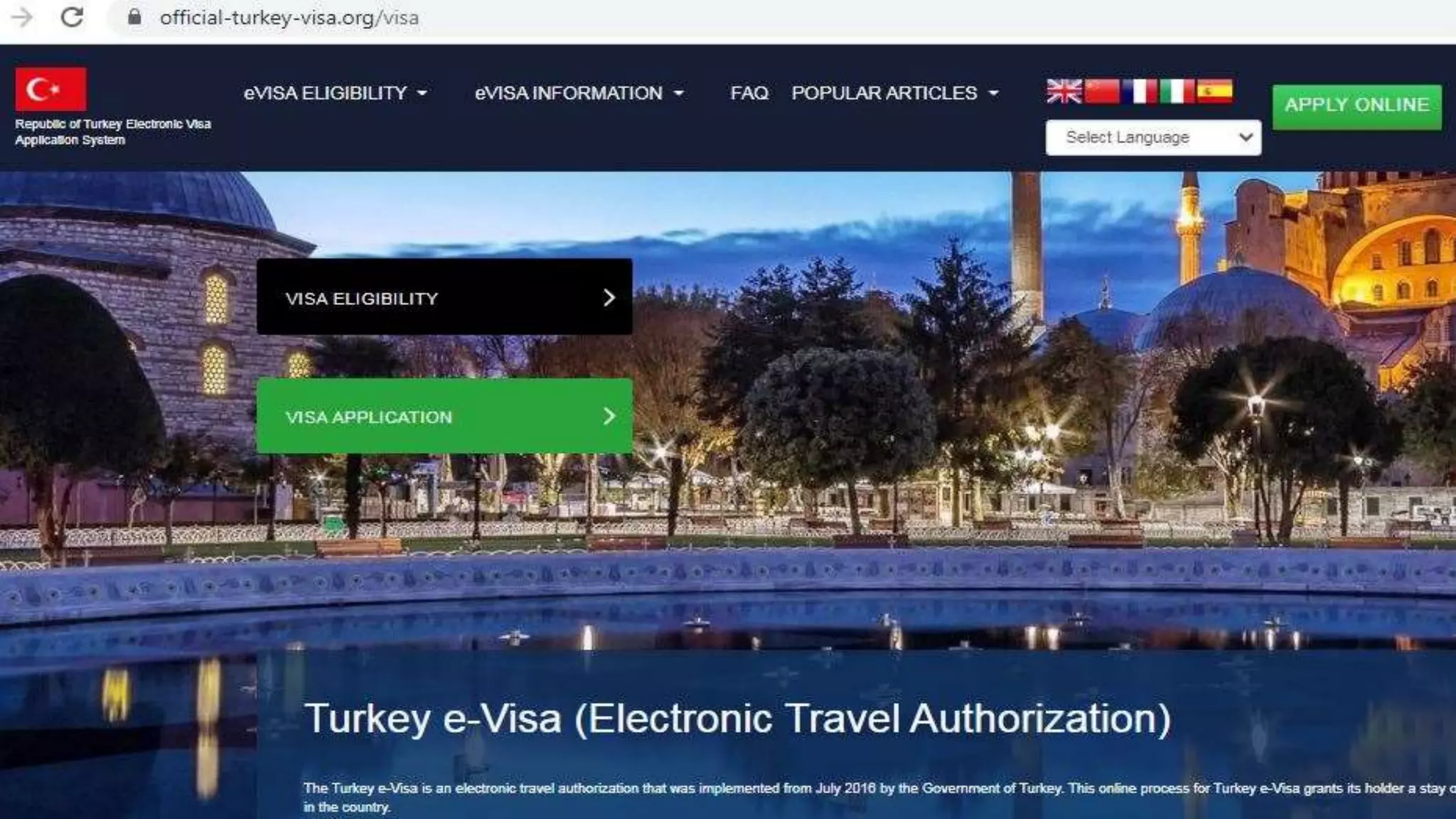 TURKEY Official Government Immigration Visa Application FOR AMERICAN ...