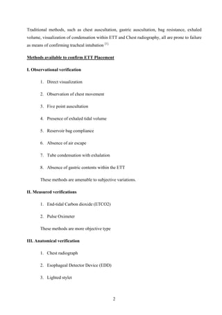 Detecting methods of endotracheal tube positions | PDF
