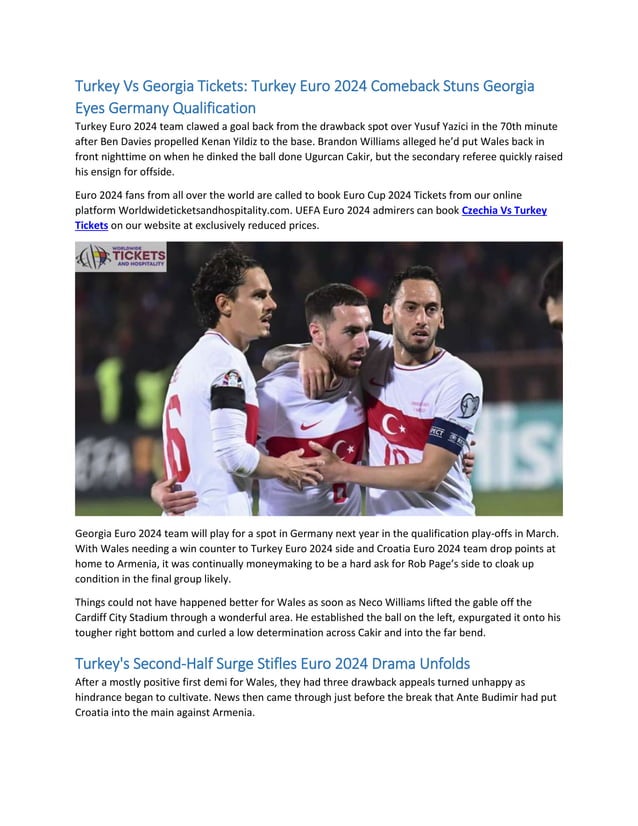 Turkey Vs Georgia Turkey Sets Sights on Hosting UEFA EURO 2028 Tournament.docx