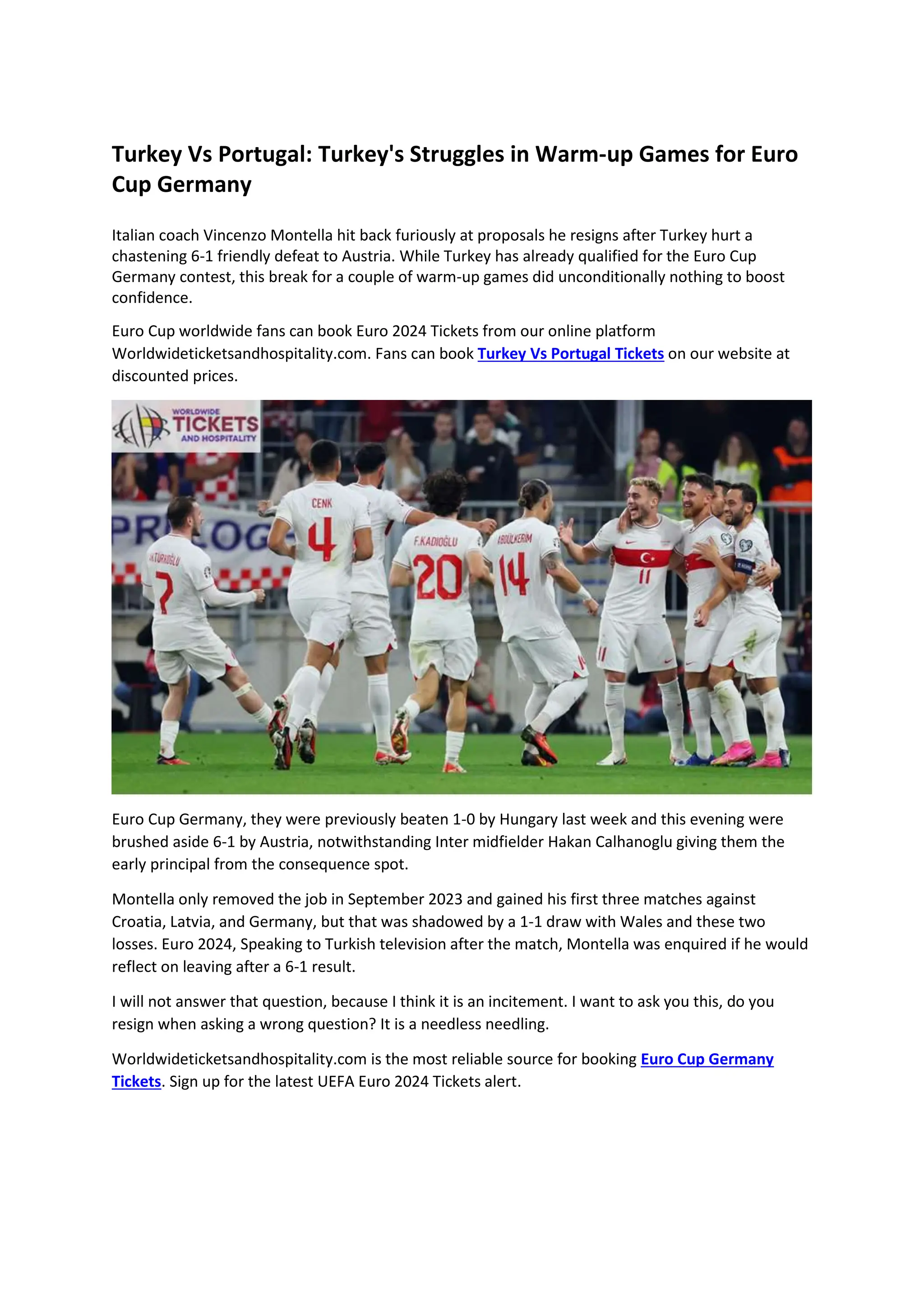 Turkey Vs Portugal Euro Cup Germany Turkey's Struggles in Warm-up Games ...