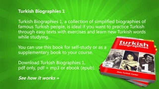 Turkish Reading Book - Turkish Biographies 1 (A2) | PPTX