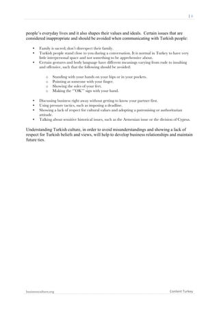 Turkish business culture guide - Learn about Turkey | PDF