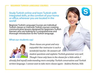 Turkish Courses Online via Skype - beginner | PPT