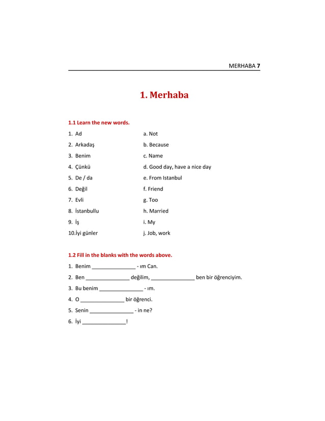 Basic Turkish Reading | PDF