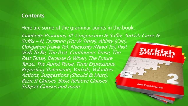 Turkish Grammar Workbooks 2 | PPTX