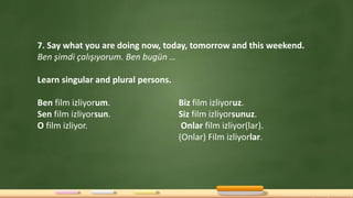 Turkish Grammar Practice Course 1 (A1) | PPTX