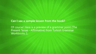 Turkish Grammar Practice Course 1 (A1) | PPTX