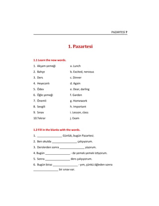 Turkish Language Books - Turkish Diaries 1 | PDF