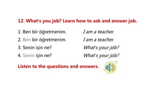 Turkish Language Courses 1 (A1) | PPTX