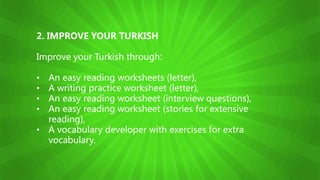 Turkish Language Lessons - Beginner A1 | PPTX