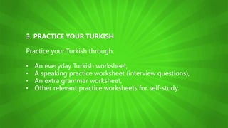 Turkish Language Lessons - Beginner A1 | PPTX
