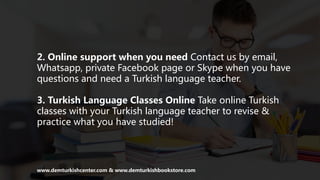 Turkish Language Lessons Books Worksheets | PPTX
