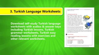 Turkish Language Lessons Books Worksheets | PPTX | College Education ...