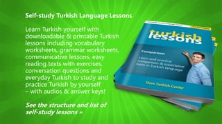 Turkish Language Lessons - Pre-intermediate | PPTX