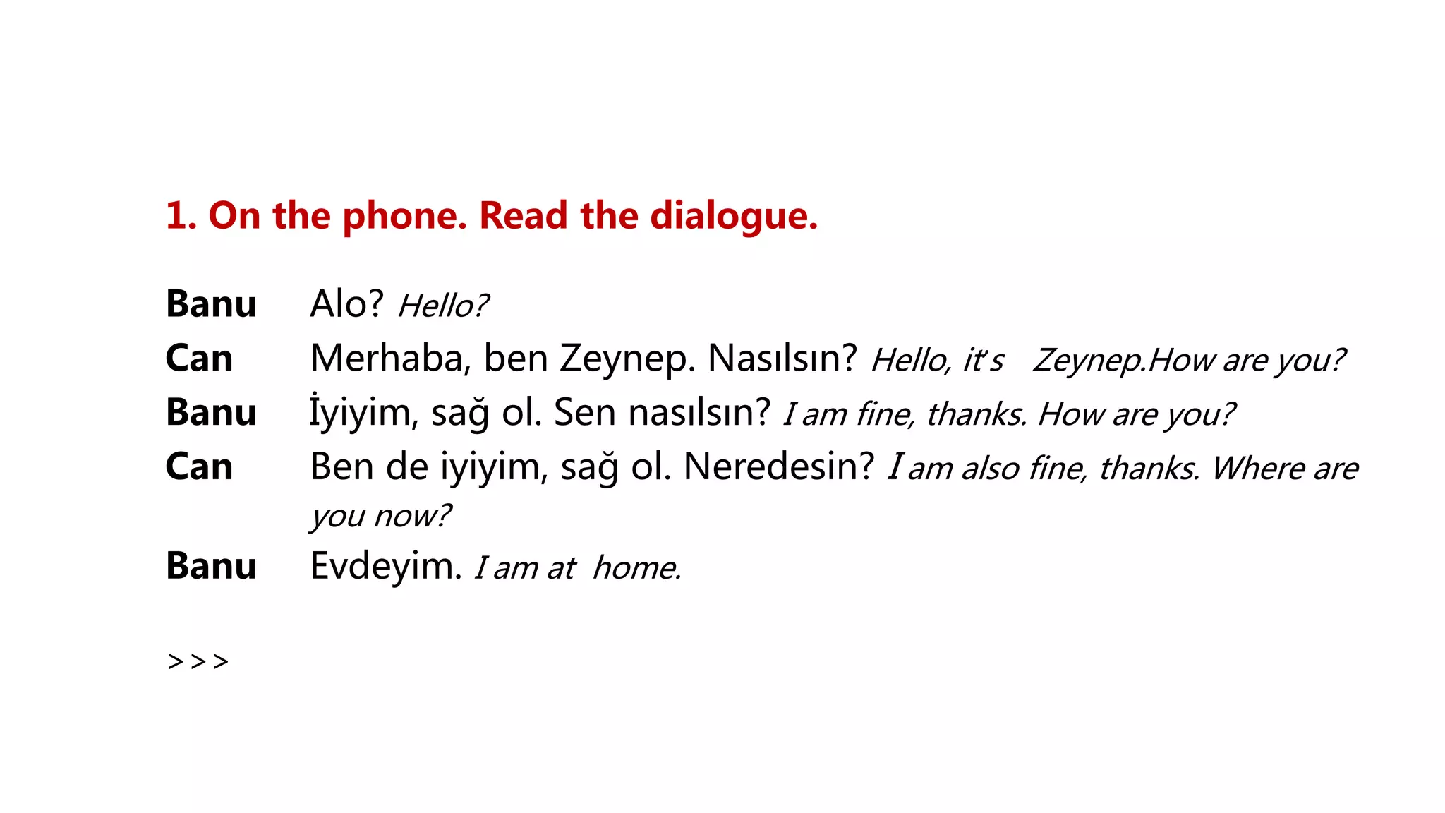 Turkish Lessons 6 (A1) - Present Tense 1 | PPTX