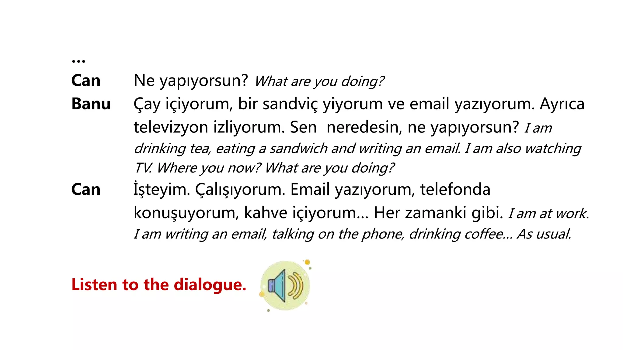Turkish Lessons 6 (A1) - Present Tense 1 | PPT