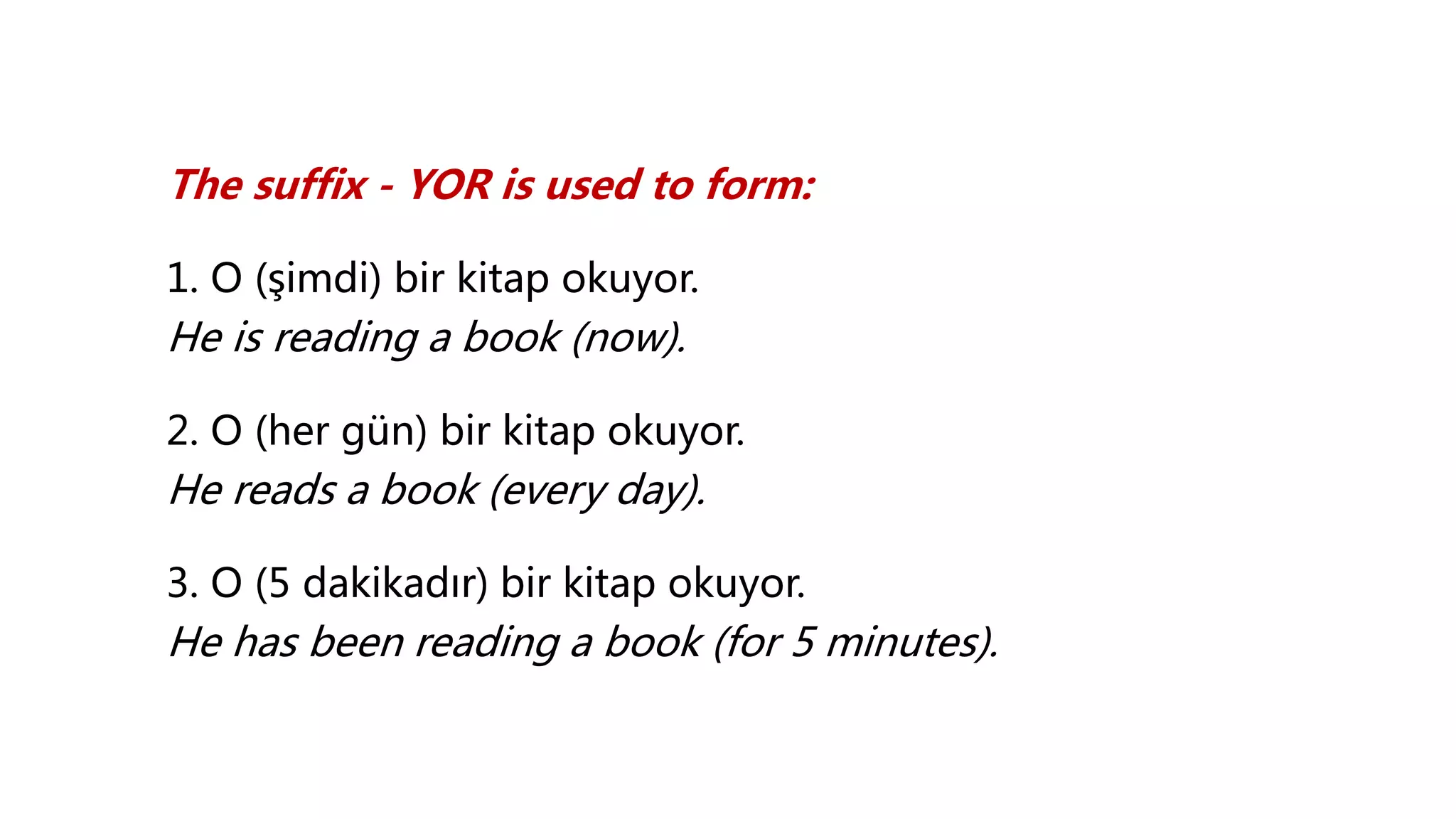Turkish Lessons 6 (A1) - Present Tense 1 | PPTX