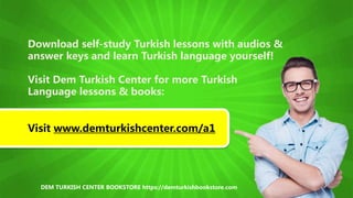 Turkish Lessons 6 (A1) - Present Tense 1 | PPT