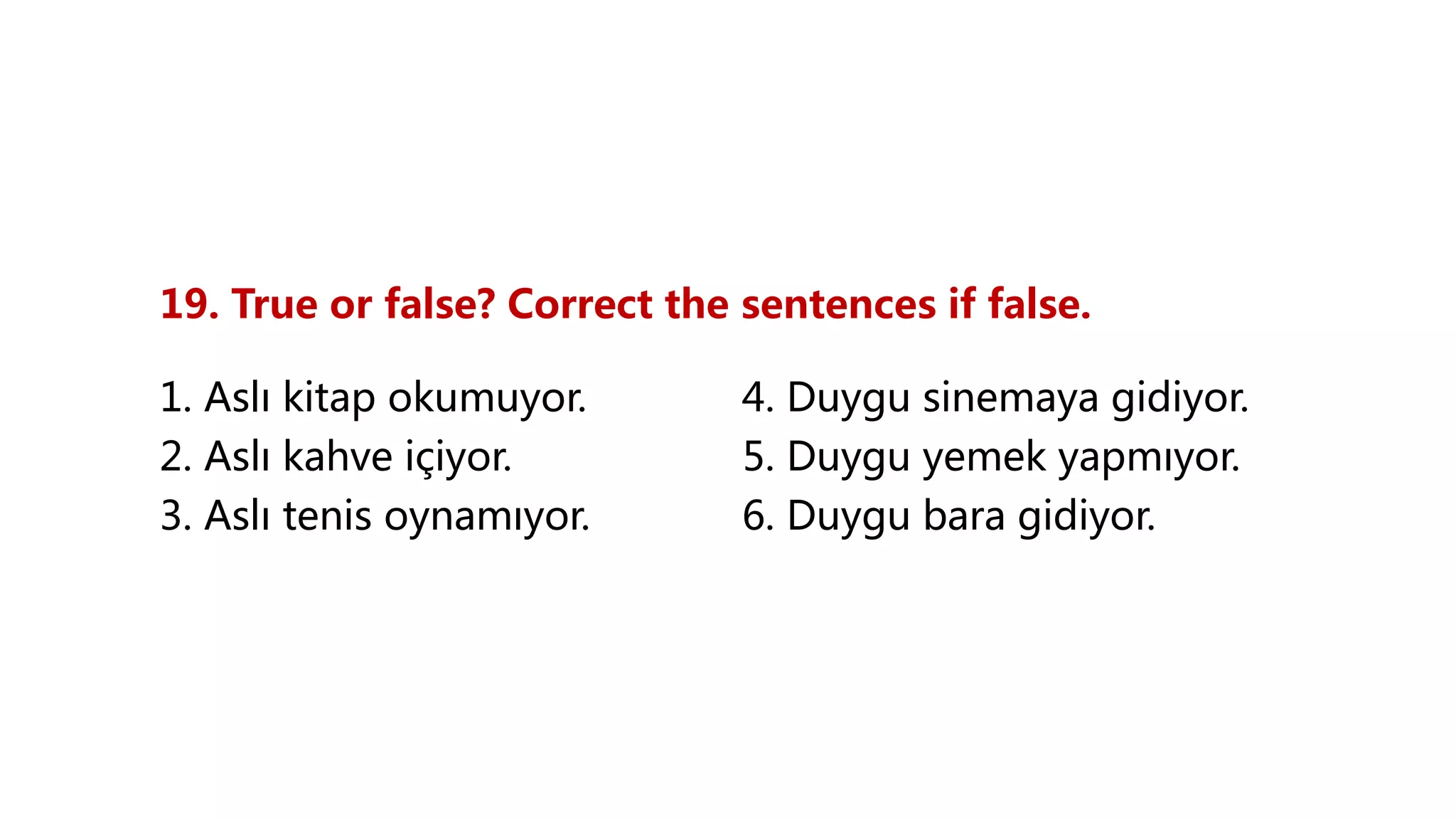 Turkish Lessons 8 (A1) - Present Tense 3 | PPT