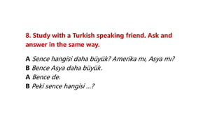 Turkish Lessons 9 (A1) - Comparison | PPTX
