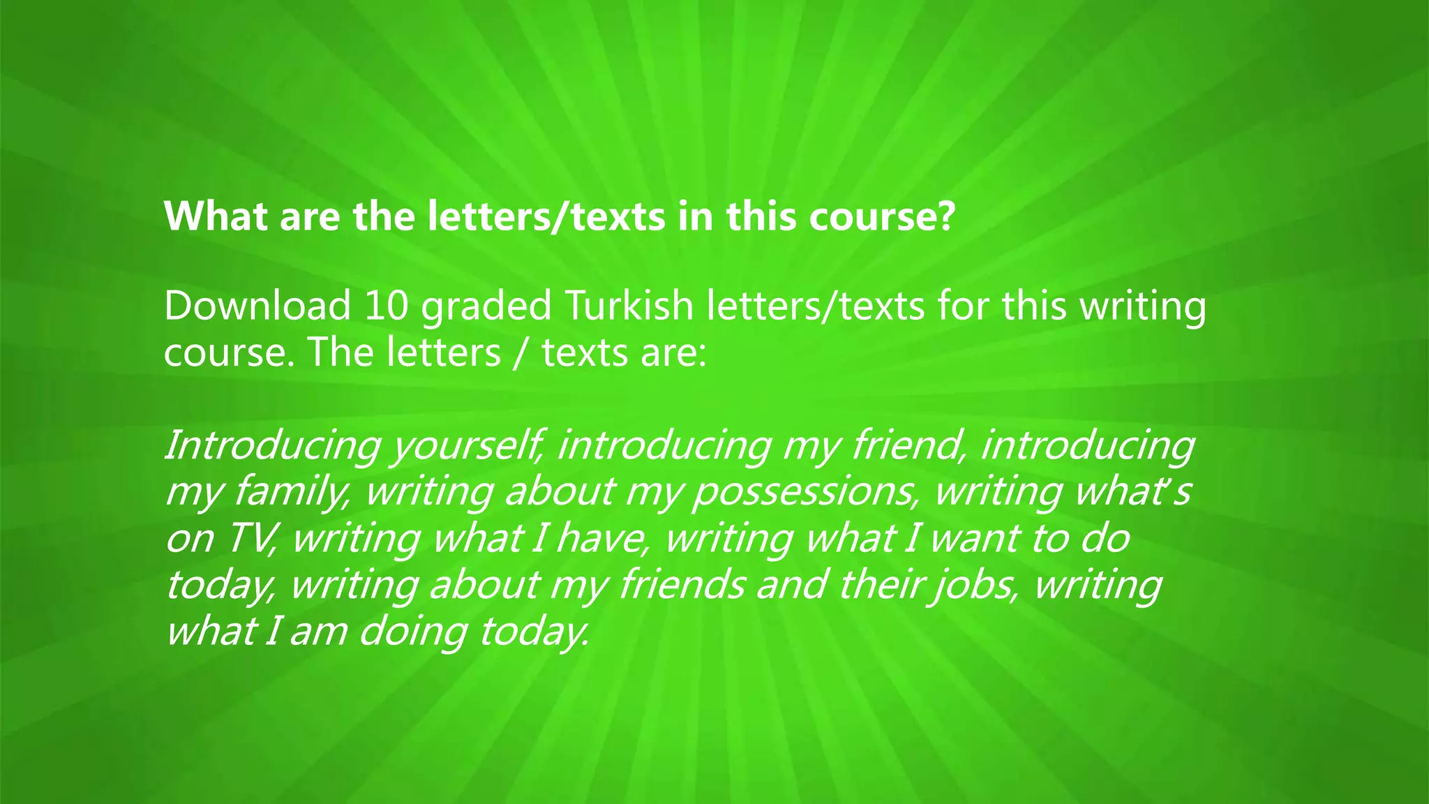 Turkish Writing Courses - Turkish Penfriends 1 (A1) | PPTX | Education