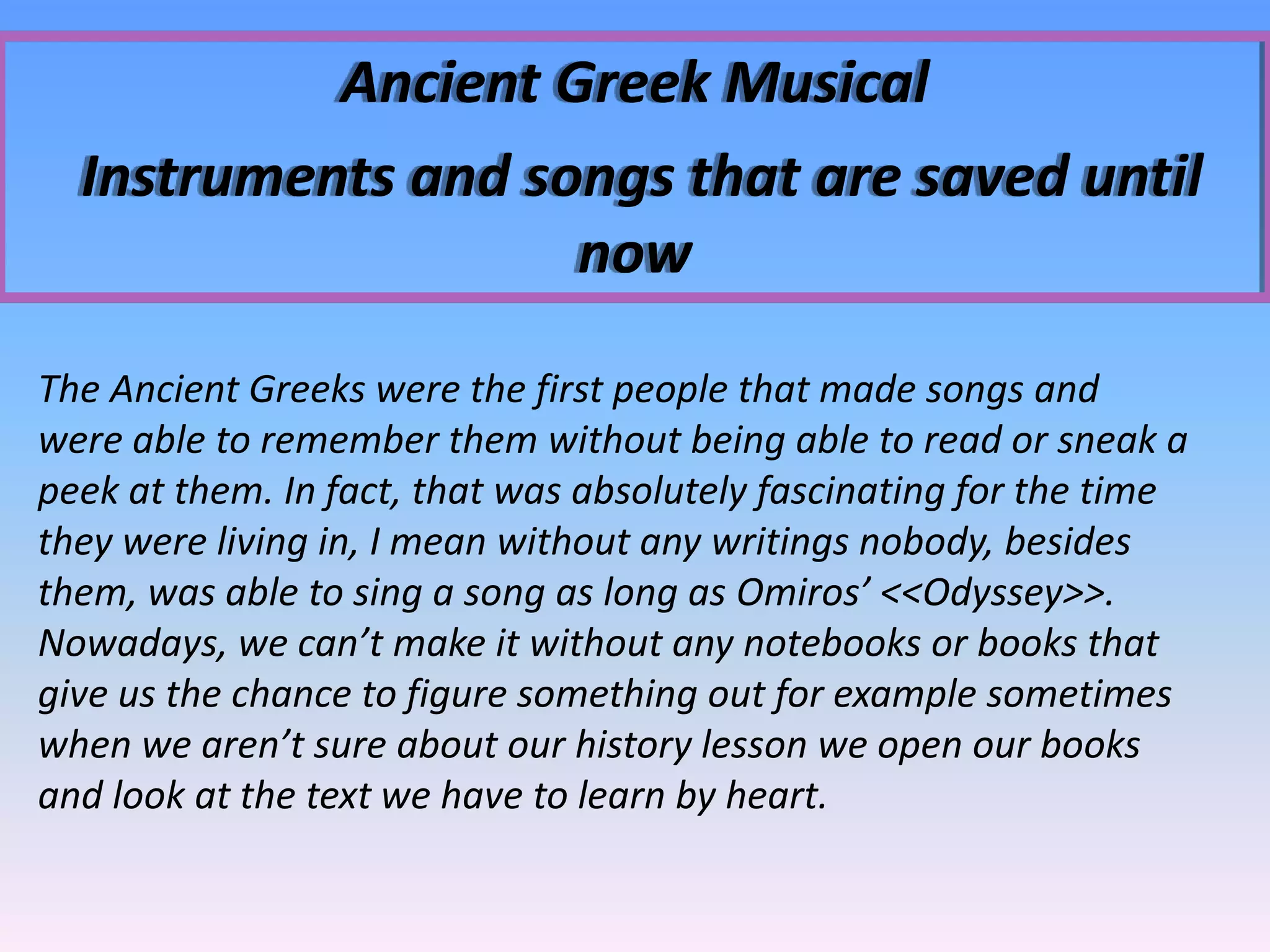 Turkish and greek music (big file) | PPTX