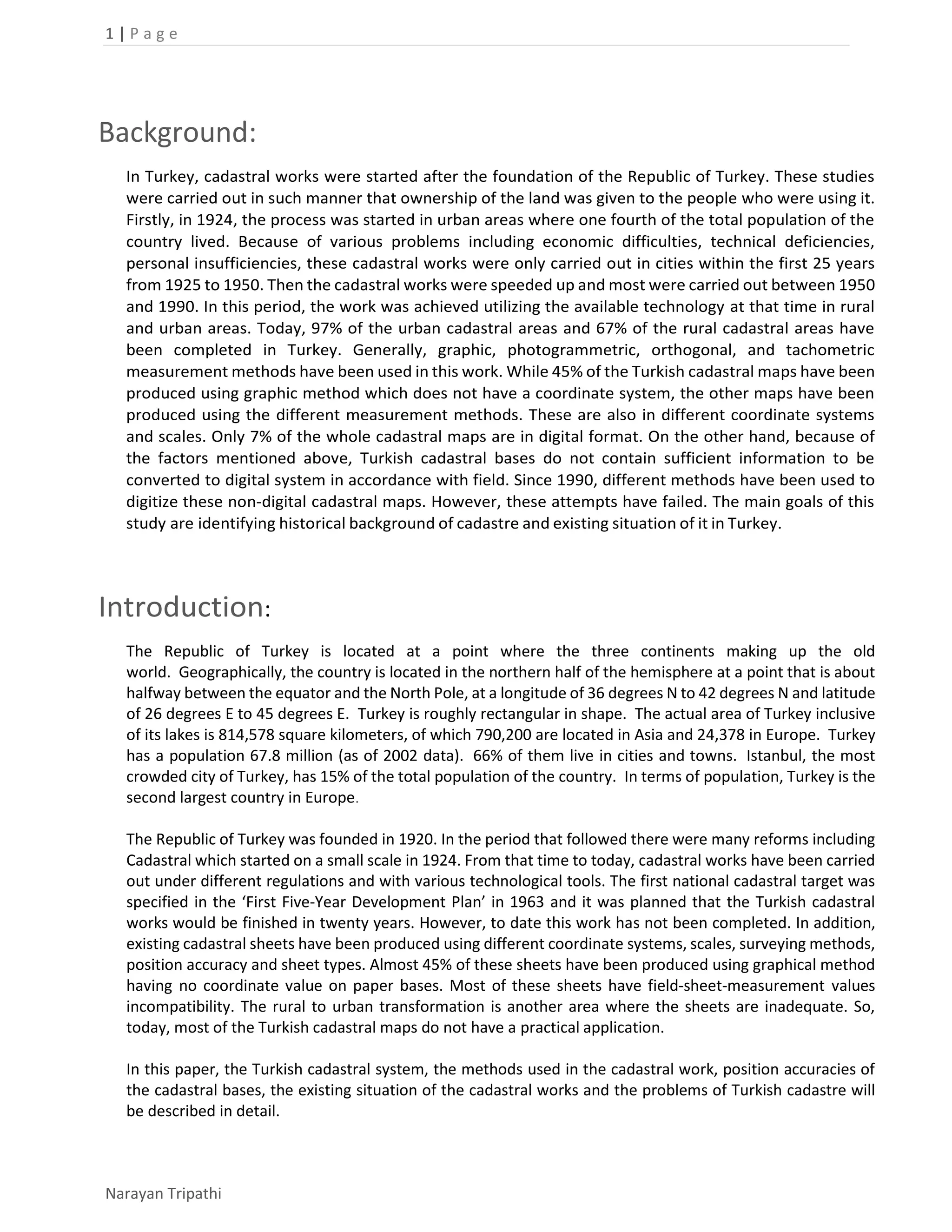 Turkish cadastral system | PDF